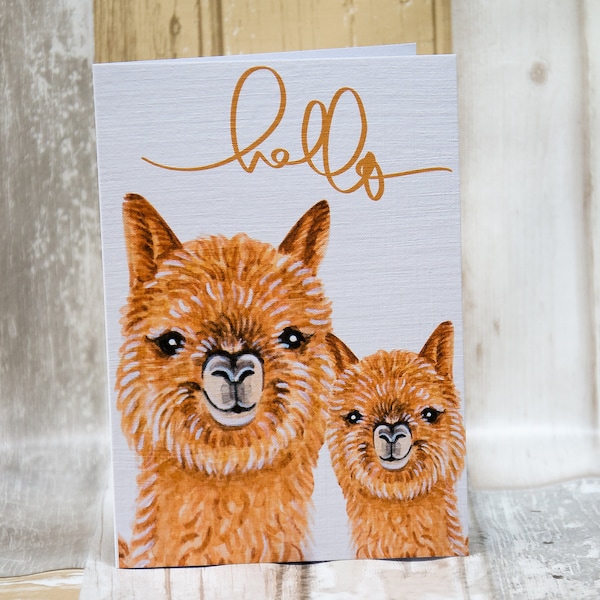 Alpaca Card - Etsy UK