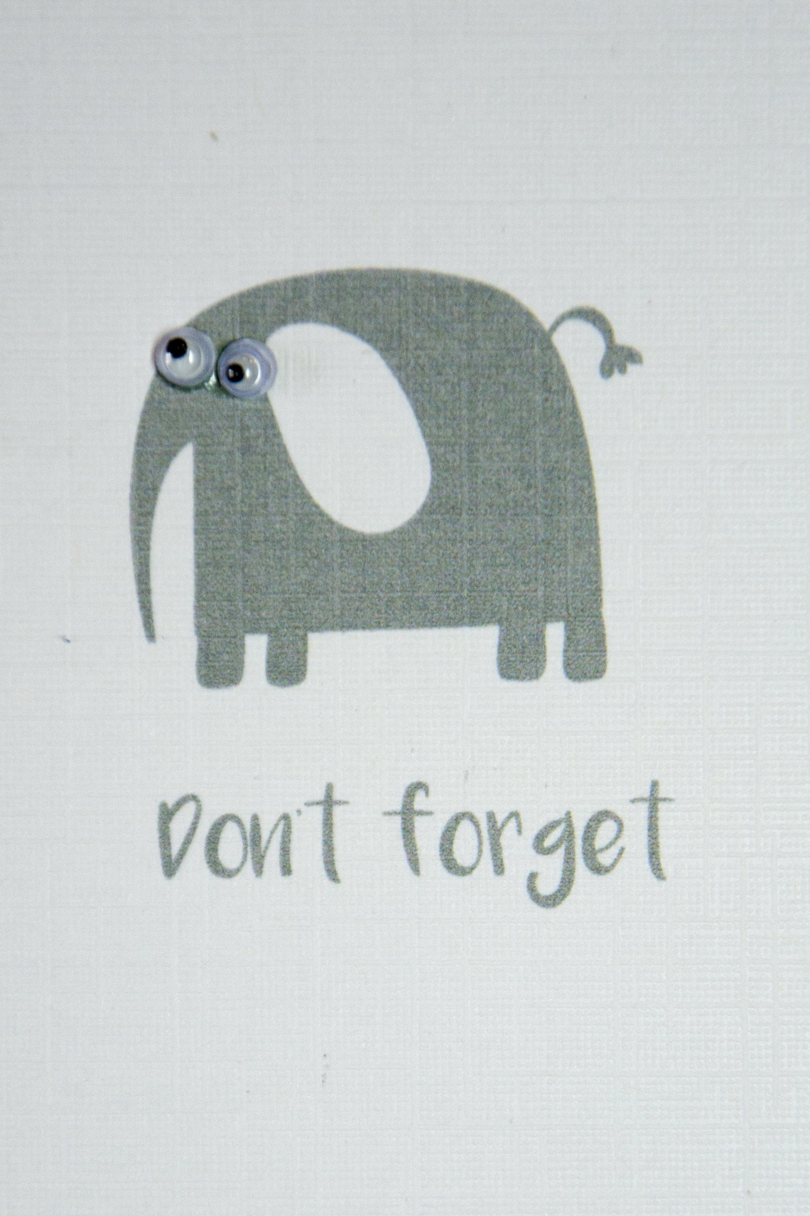 Don't forget cartoon elephant card | Etsy