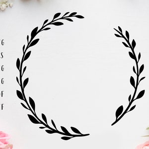 Laurel Wreath Svg Leaves Frame Svg Botanical Frame Svg Laurel Frame Svg ...