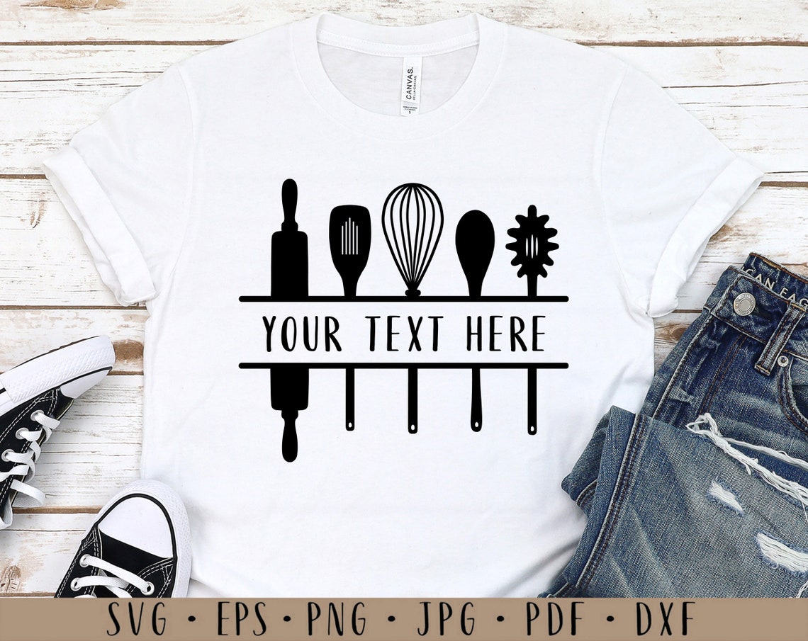 Kitchen Split Frame Svg Cooking Monogram Svg Rustic Kitchen - Etsy