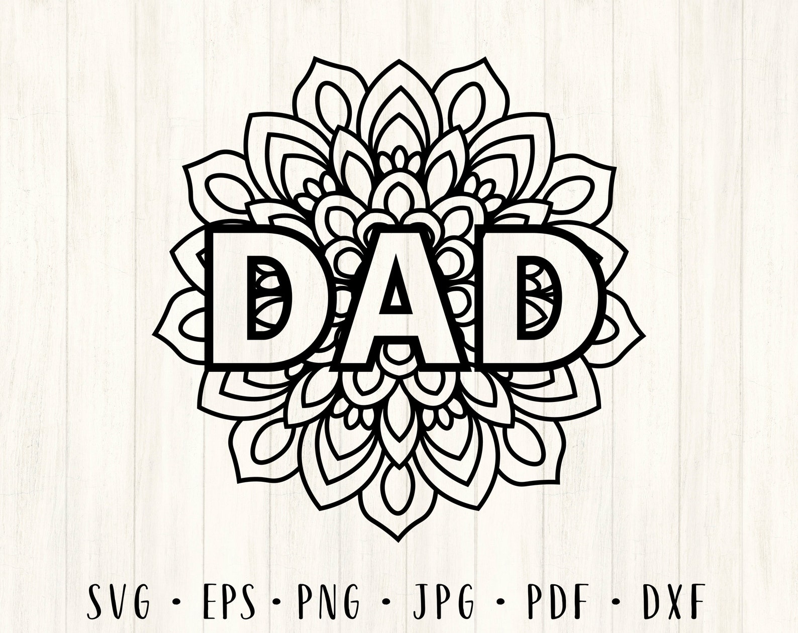 Papá mandala svg Padres día svg Padres día camisa svg Papá svg - Etsy ...