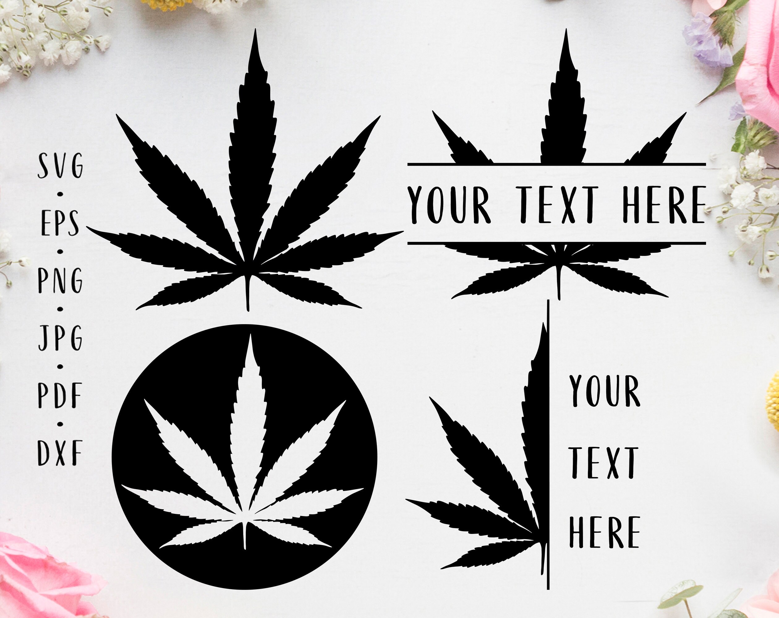 Marijuana pot leaf bundle SVG Weed bundle SVG Cannabis svg | Etsy