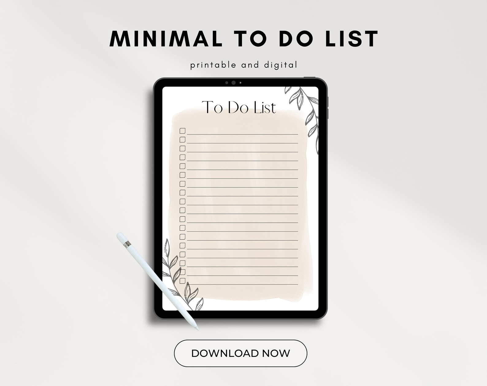 Minimal to Do List, Simple Tasks List, to Do List Notepad, to Do List ...