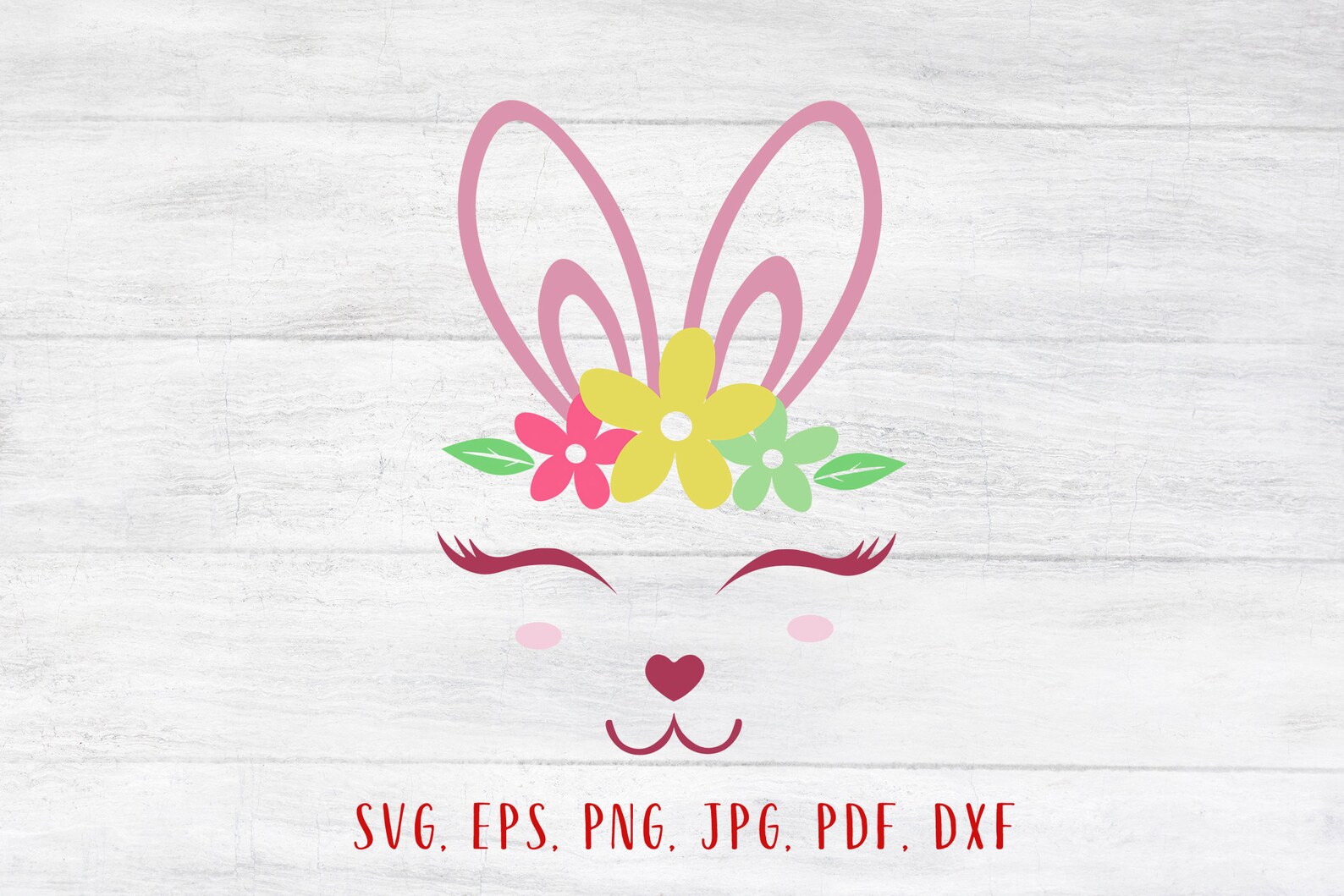 Floral Bunny Svg Bunny Svg Bunny Face Svg Floral Bunny Png | Etsy