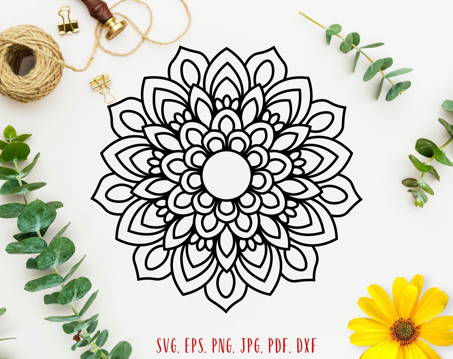 Mandala Svg Mandala Decal Svg Mandala Png Svg Files for - Etsy