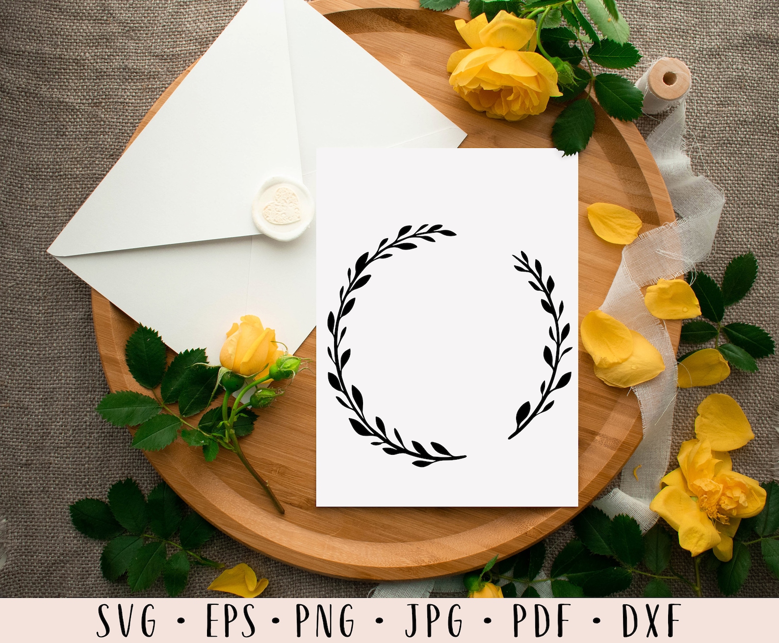 Laurel Wreath Svg Leaves Frame Svg Botanical Frame Svg Laurel | Etsy