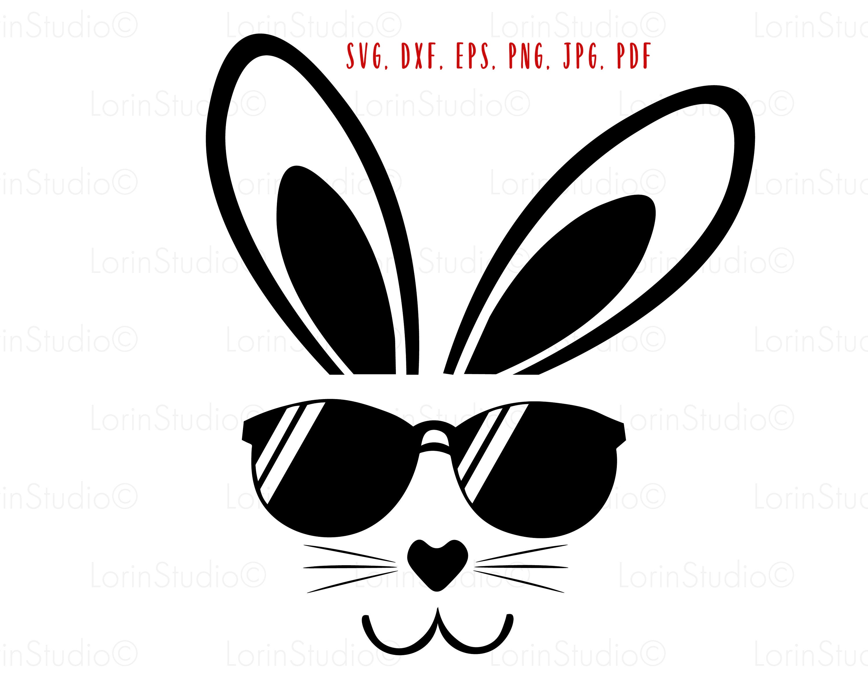 Cool Bunny Svg Boy Bunny Svg Boy Rabbit Svg Cool Bunny Face - Etsy