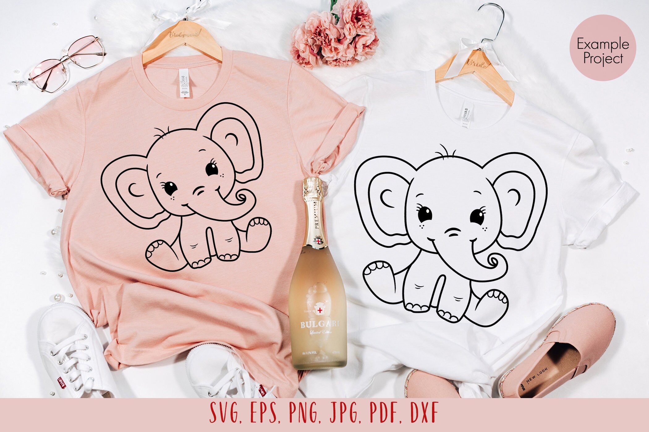 Baby Elephant Svg Cute Elephant Svg Elephant Clipart Elephant | Etsy