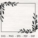 Floral Frame Svg Rectangle Frame Svg Wedding Frame Svg Leaves Frame Svg ...
