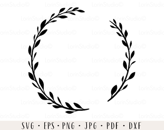 Laurel Wreath Svg Leaves Frame Svg Botanical Frame Svg Laurel | Etsy
