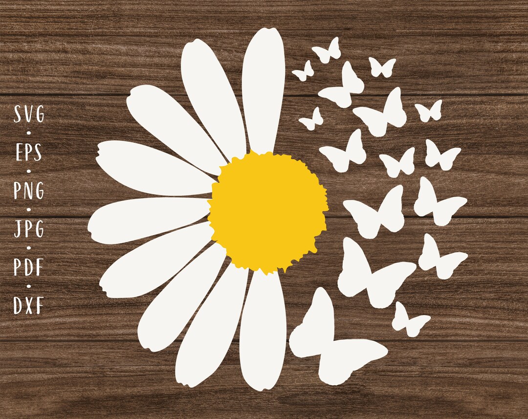 Daisy Butterfly Svg Daisy Clipart Daisy Cut File Daisy Svg Butterfly ...