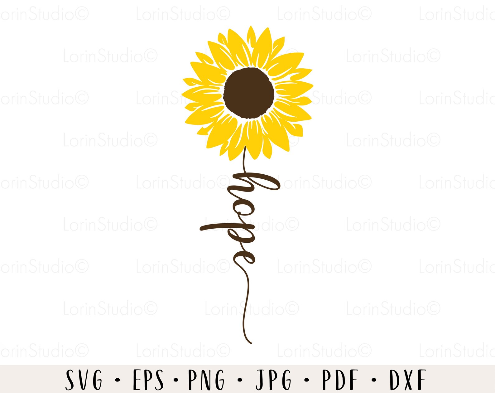 Faith Hope Love Svg Sunflower Bundle Svg Sunflower Svg Flower | Etsy
