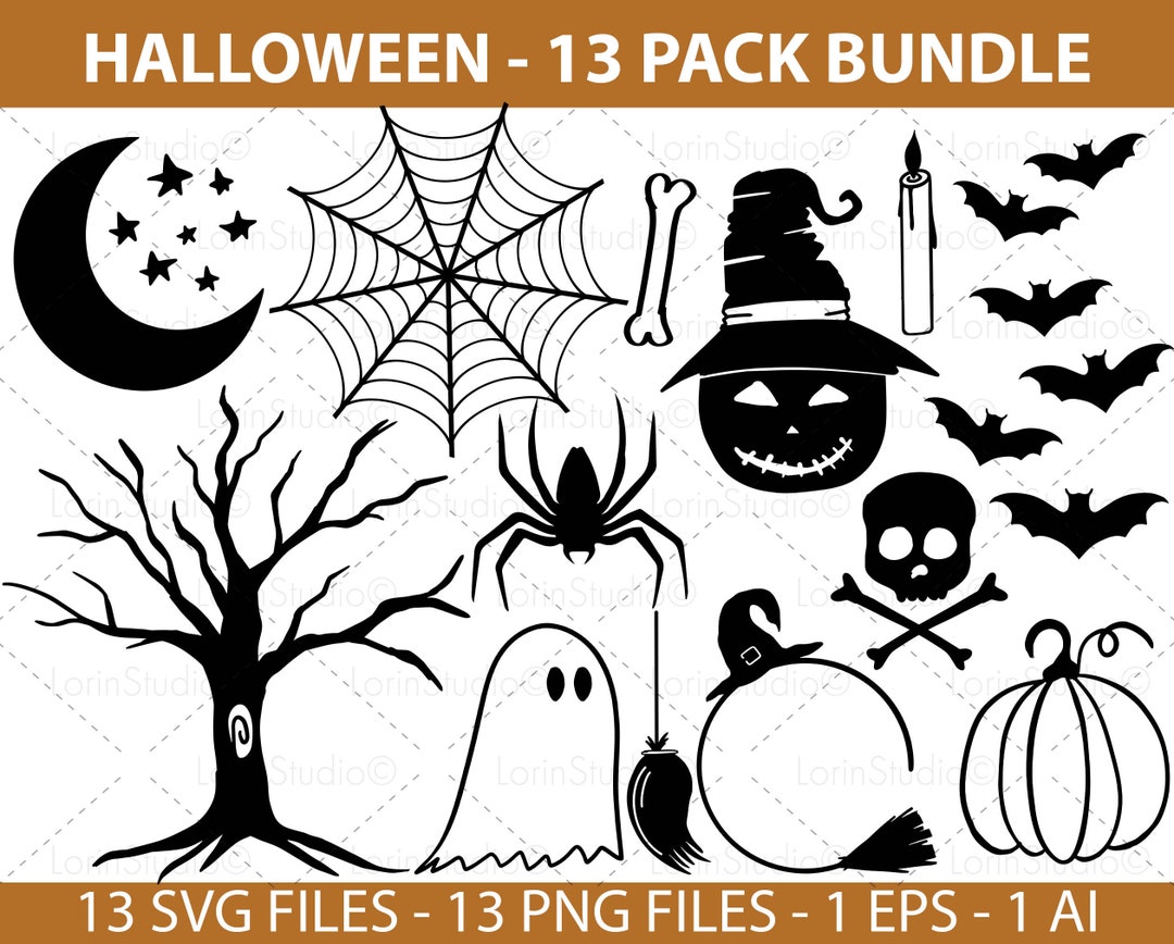 Halloween Bundle SVG Halloween Cut Files Halloween Bundle Png Halloween ...