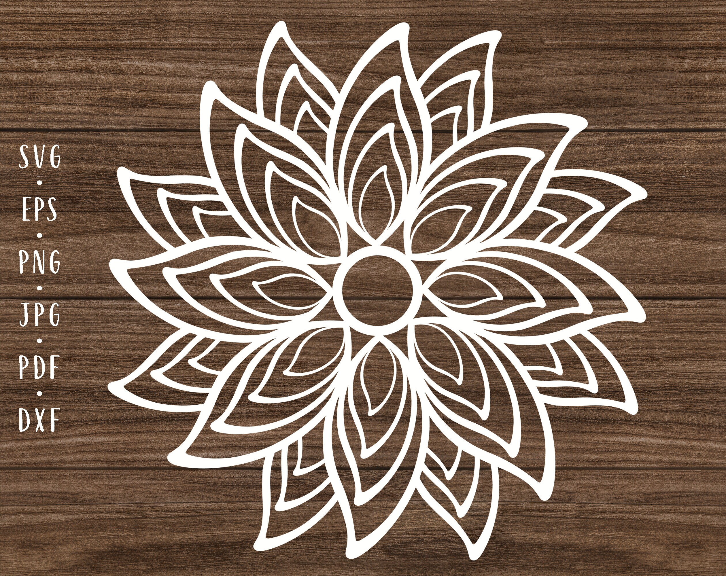Flower Mandala Svg Floral Mandala Svg Flower Mandala Cut File - Etsy