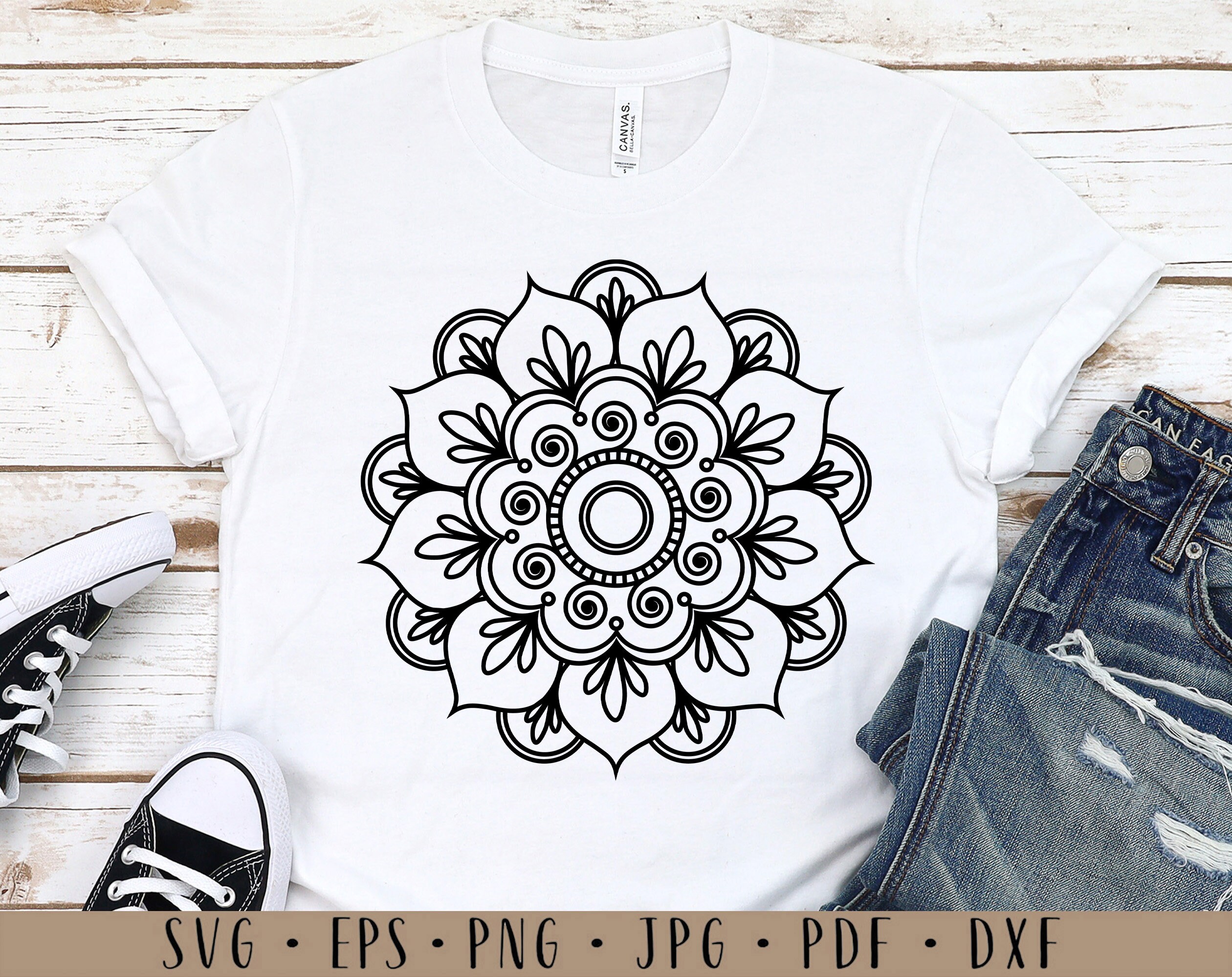 Floral Mandala Svg Flower Mandala Svg Sunflower Mandala Svg - Etsy