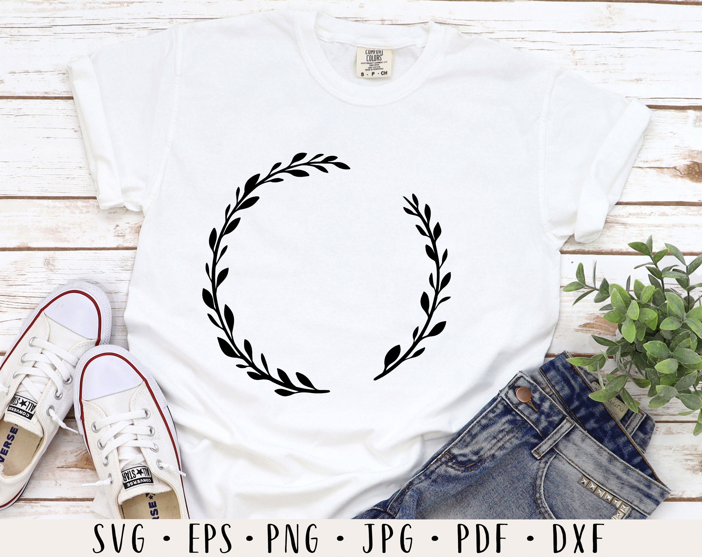 Laurel Wreath Svg Leaves Frame Svg Botanical Frame Svg Laurel | Etsy