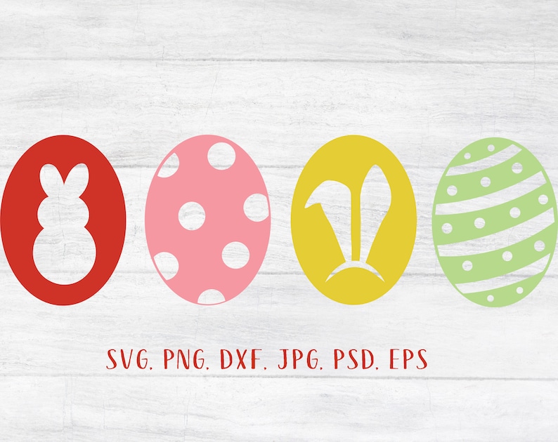 Oeufs de Pâques svg de Pâques clipart mignon oeufs de Pâques paquet de ...