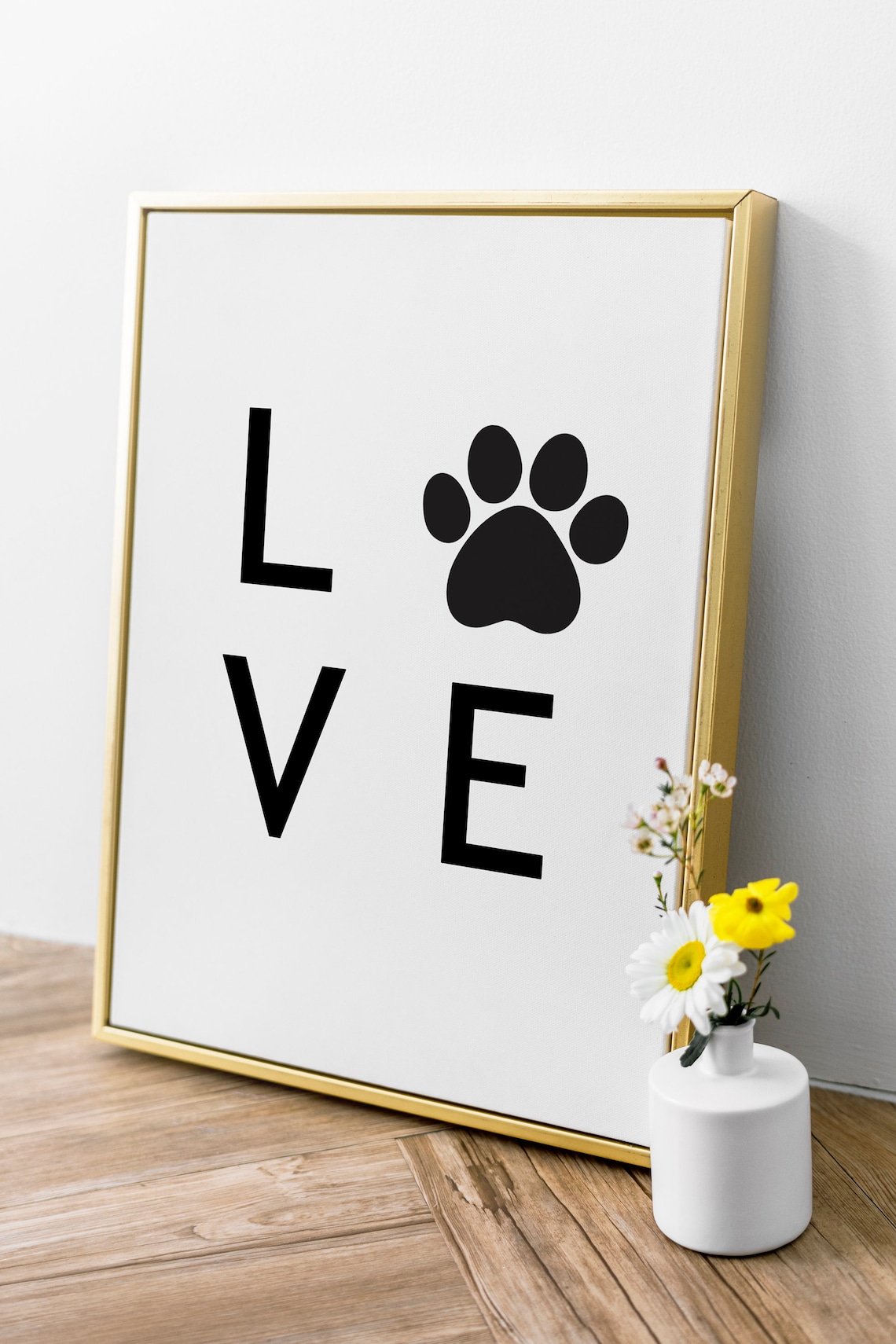 LOVE Paw Print, 4 Sizes Dogs Printable, Dog Wall Decor, Dog Wall Art ...