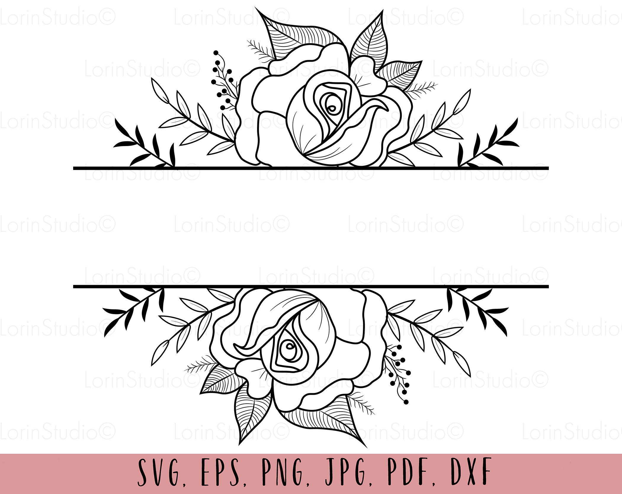 Floral Monogram Svg Floral Cricut Monogram Frame Svg Floral - Etsy