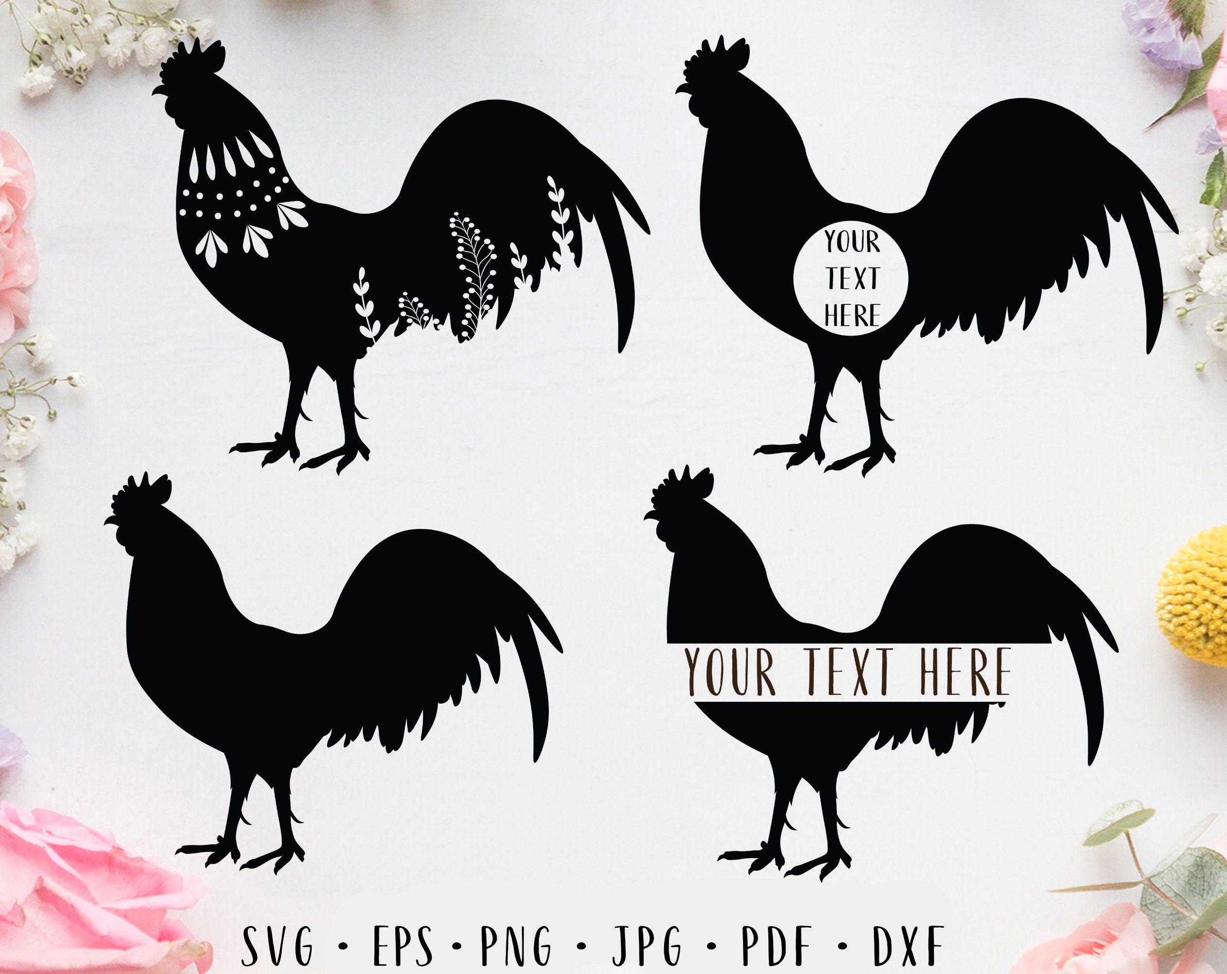 Hahn Svg Bundle Huhn Svg Hahn Png Huhn Monogramm Huhn Png - Etsy Schweiz