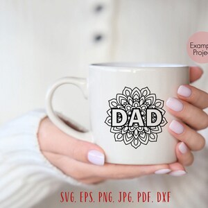 Papá mandala svg Padres día svg Padres día camisa svg Papá svg - Etsy ...