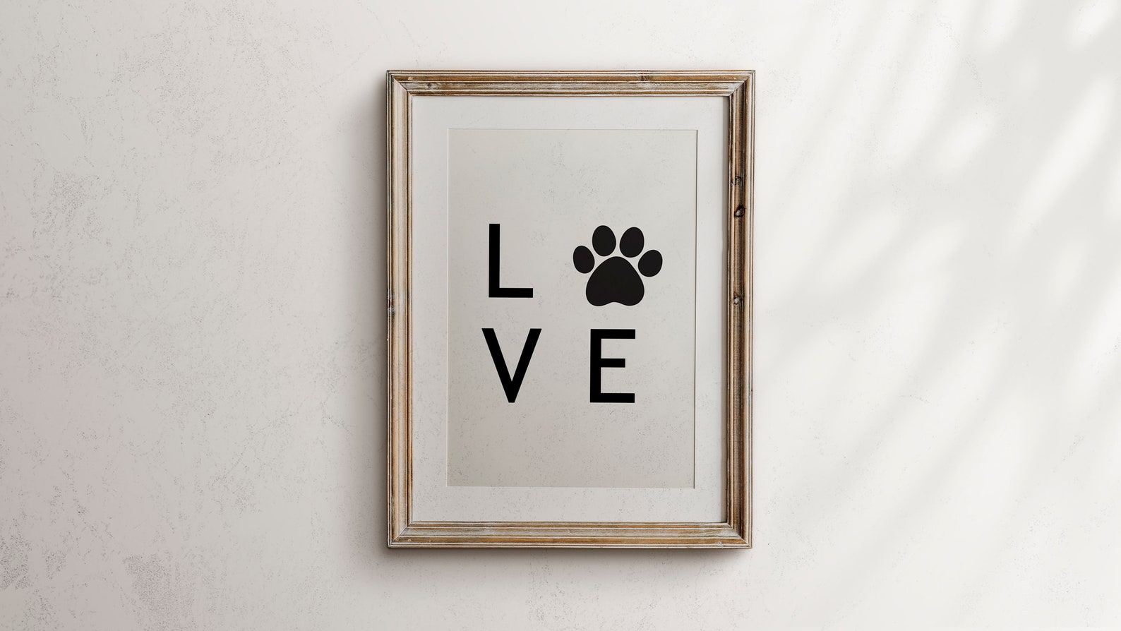 LOVE Paw Print, 4 Sizes Dogs Printable, Dog Wall Decor, Dog Wall Art ...