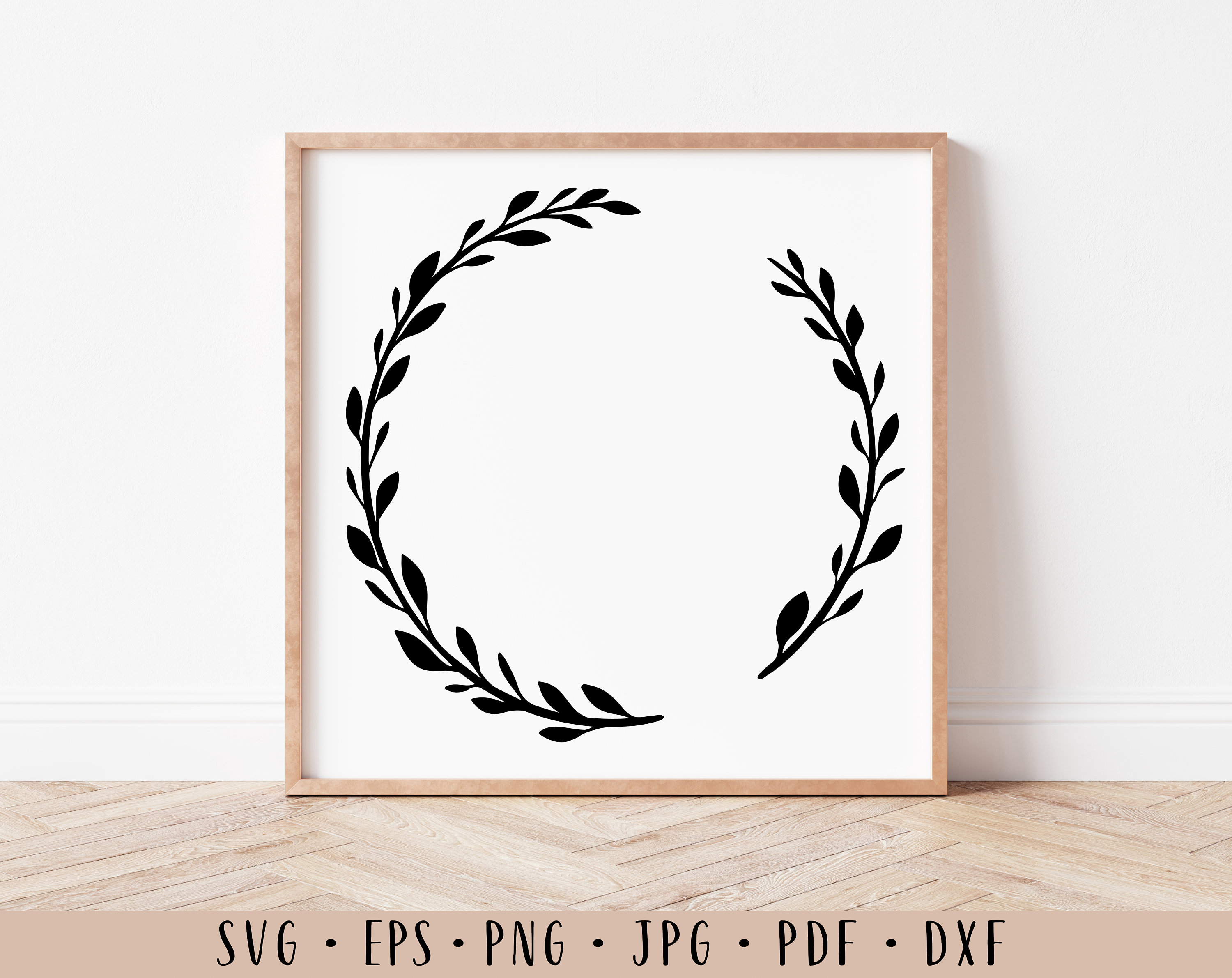 Laurel Wreath Svg Leaves Frame Svg Botanical Frame Svg Laurel | Etsy