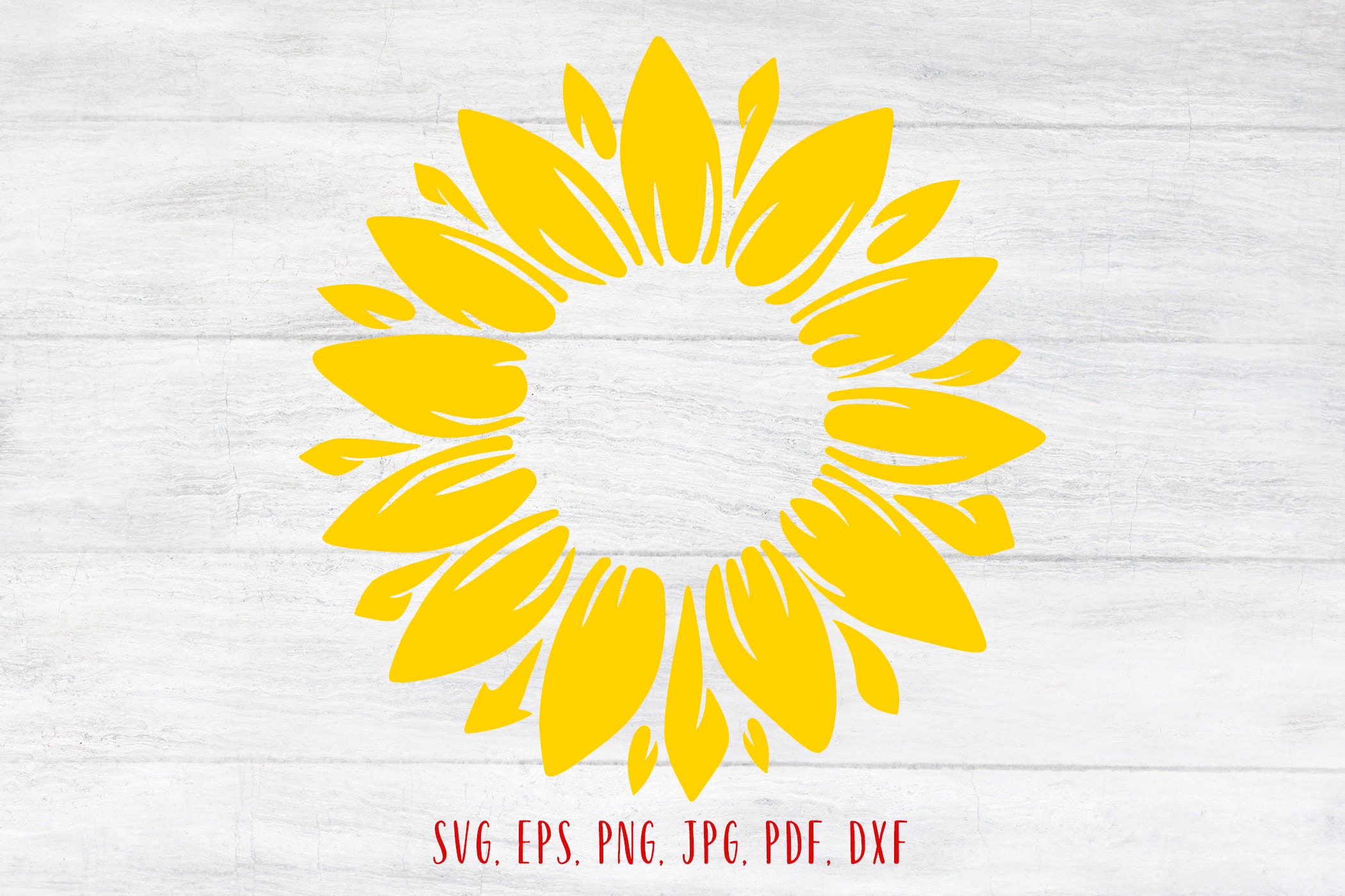 Sunflower Svg Sunflower Decal Svg Sunflower Png Floral Svg Sunflower ...
