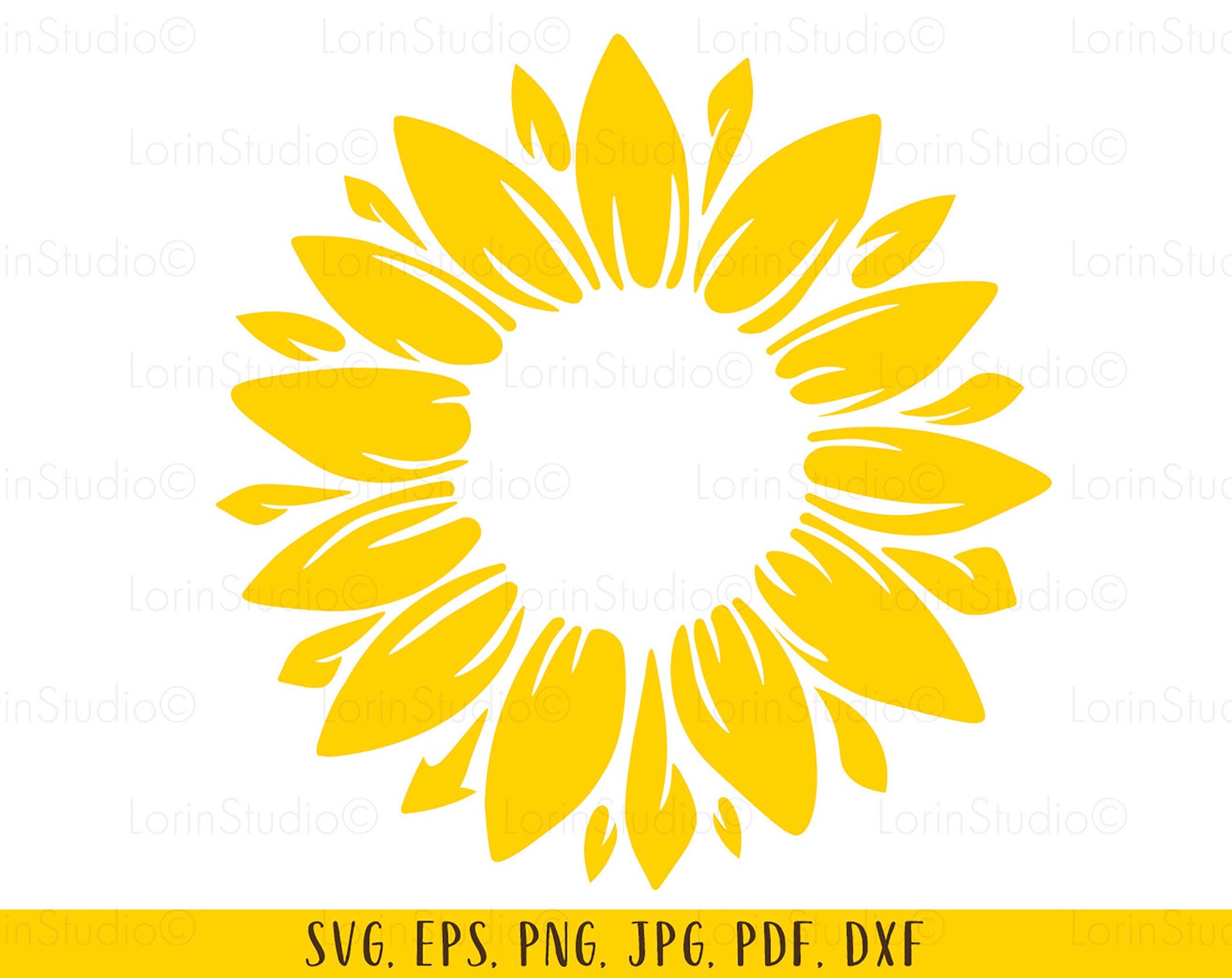 Sunflower Bundle Svg Sunflower Svg Sunflower Monogram Sunflower Clipart ...