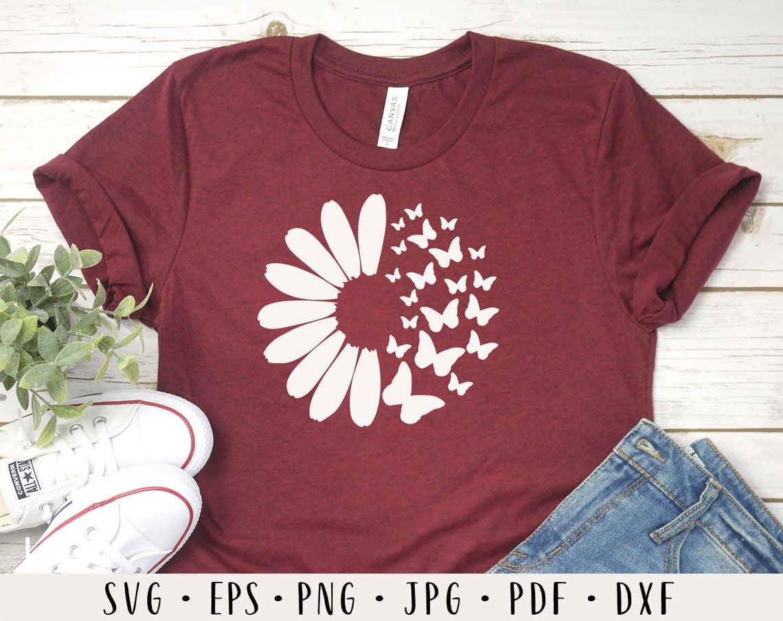 Daisy Butterfly Svg Daisy Svg Butterfly Svg Daisy Clipart | Etsy