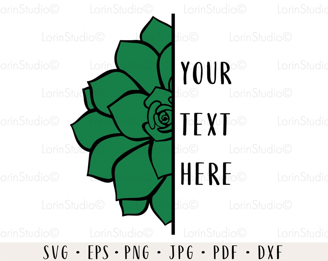 Succulent Svg Bundle Succulent Cut File Succulent Monogram Split Flower ...