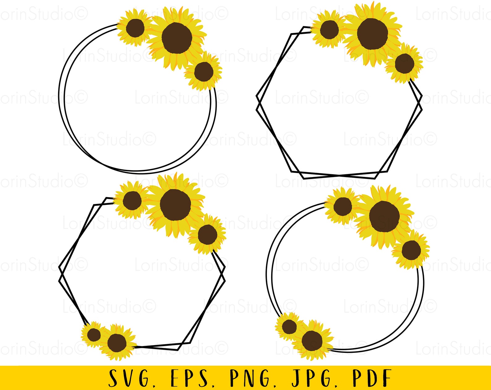 Sunflower MEGA Bundle Sunflower Decal Sunflower Wedding - Etsy Israel