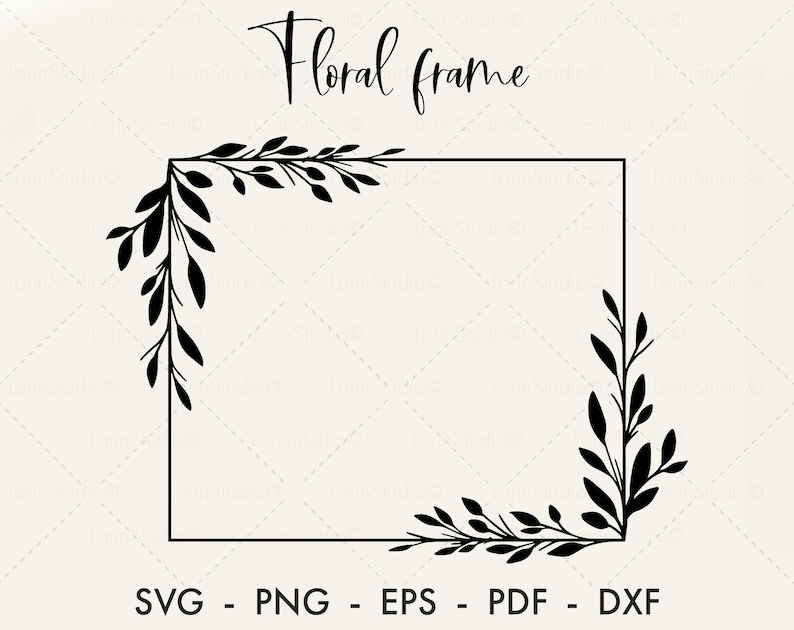 Floral Frame Svg Rectangle Frame Svg Wedding Frame Svg Leaves - Etsy Floral Frame Svg Rectangle Frame Svg Wedding Frame Svg Leaves - Etsy