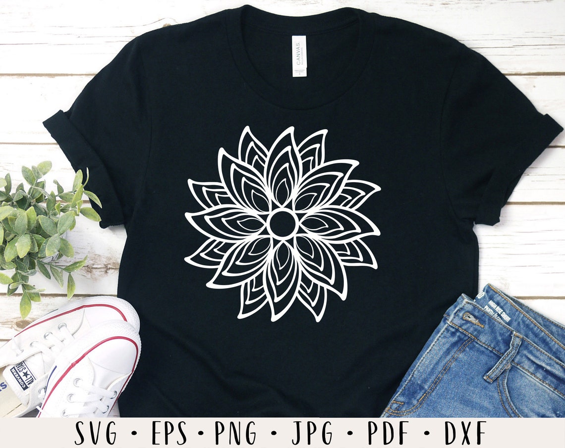 Flower Mandala Svg Floral Mandala Svg Flower Mandala Cut File Mandala ...