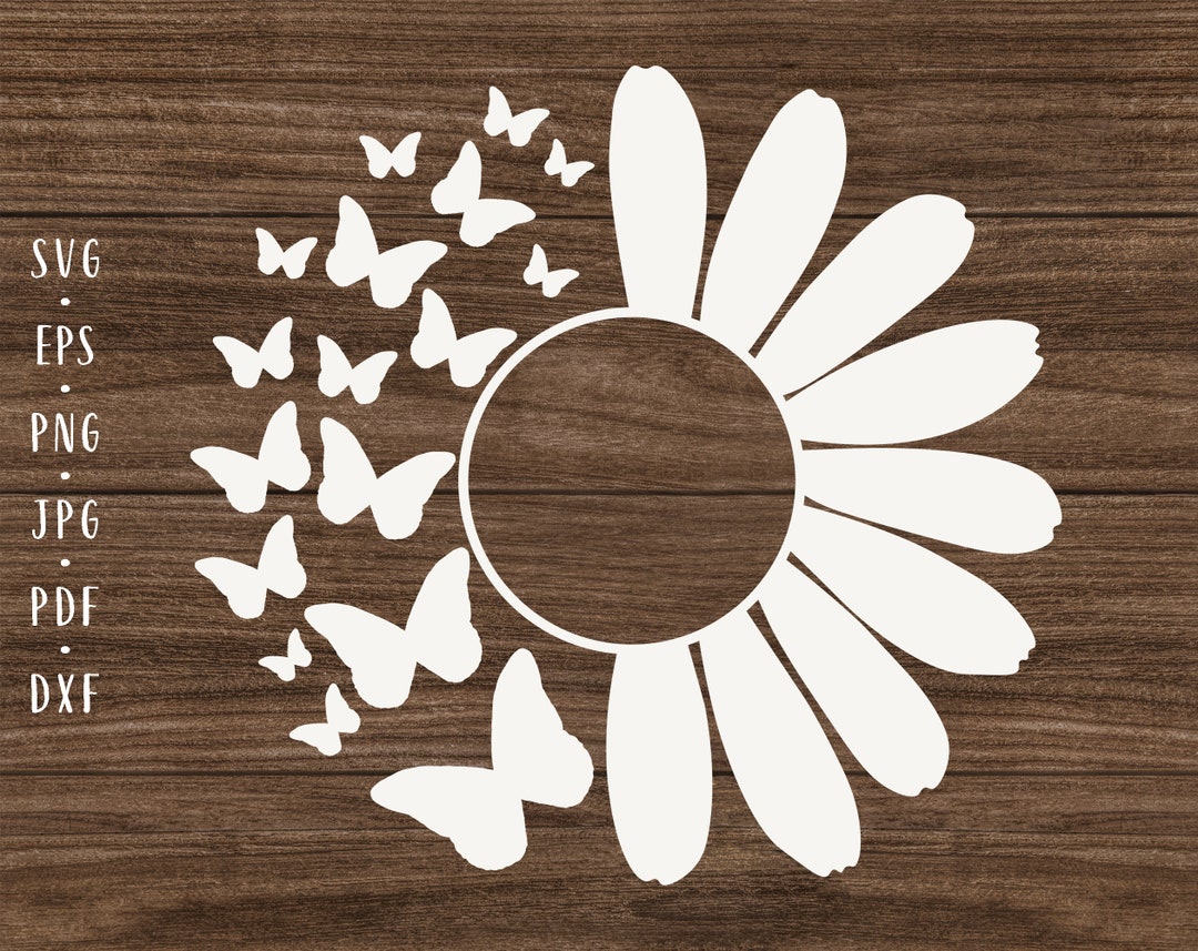 Daisy Butterfly Svg Daisy Monogram Svg Daisy Svg Daisy Clipart Daisy ...