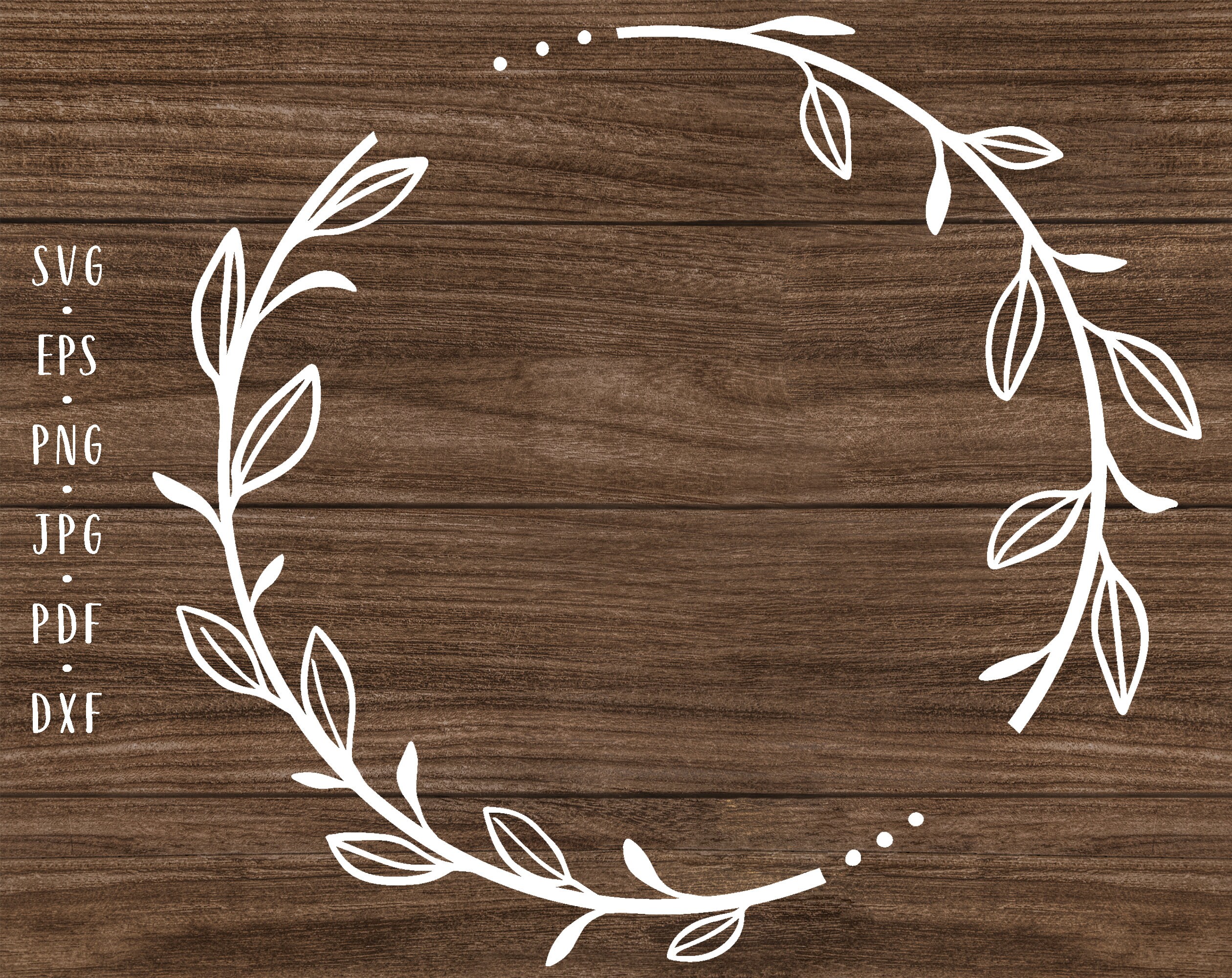 Laurel wreath svg Leaves frame svg Laurel frame svg Branch | Etsy