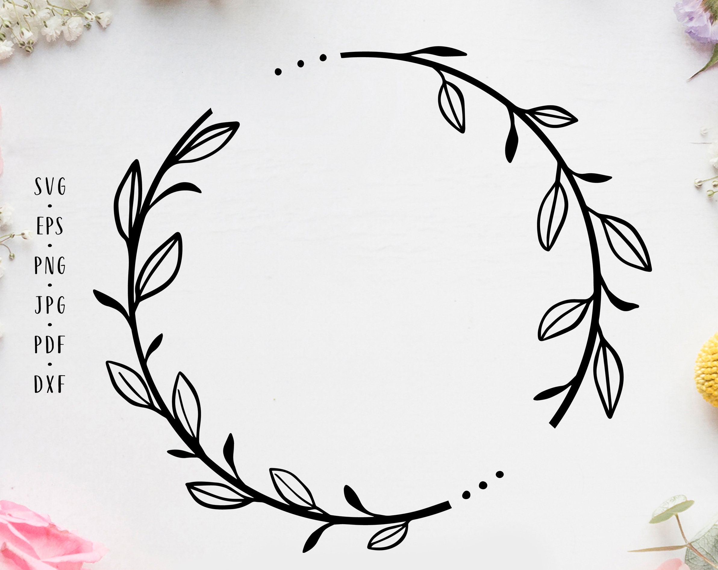 Laurel Wreath Svg Leaves Frame Svg Laurel Frame Svg Branch Wreath Svg ...