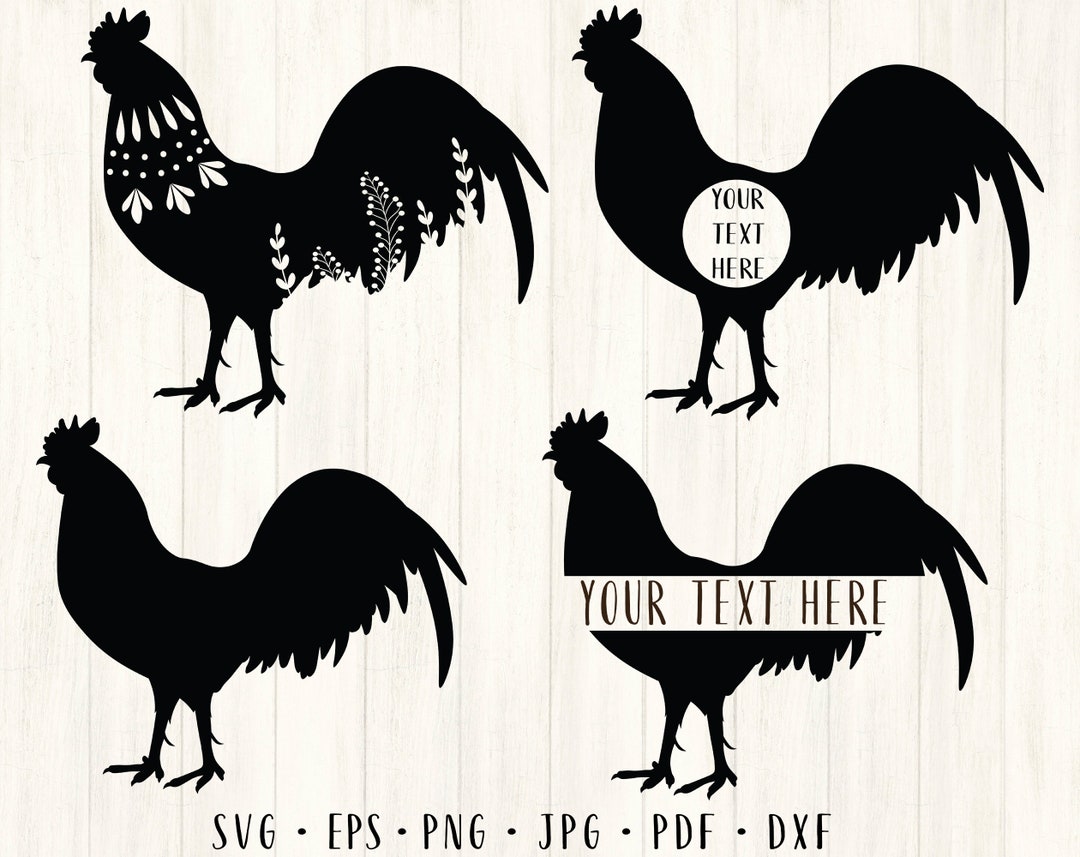 Rooster Svg Bundle Chicken Svg Rooster Png Chicken Monogram Chicken Png ...
