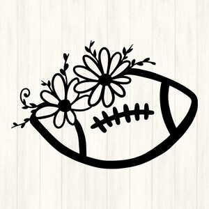 Floral Football Svg Football Svg Football Svg Files Football - Etsy