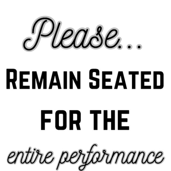 Please Remain Seated - Etsy