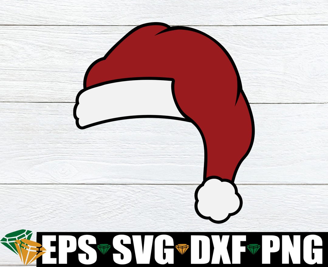 Santa Hat Svg, Santa's Hat Svg, Santa Hat Iron on Transfer PNG File ...