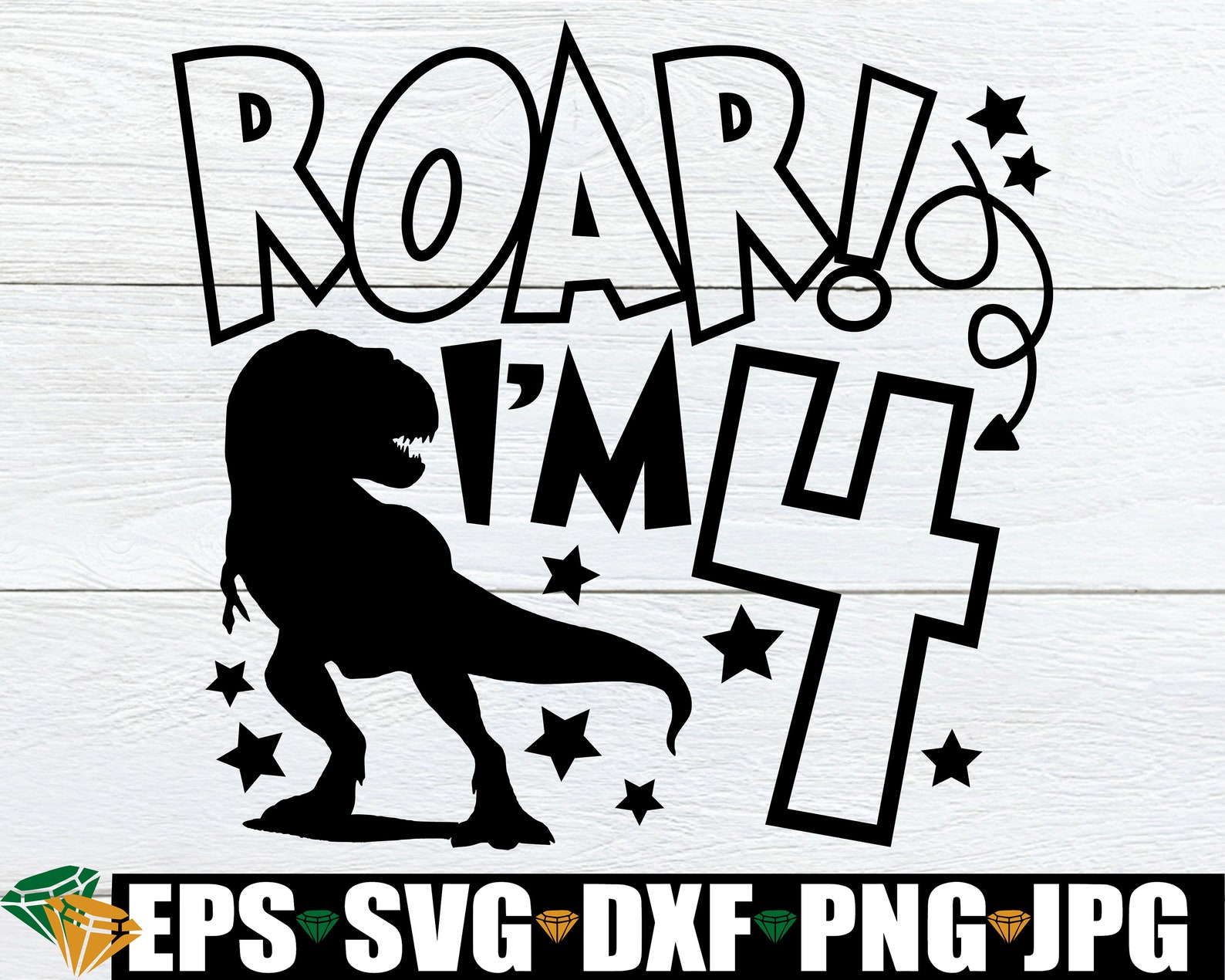 Roar I'm 4 Roar I'm Four Dinosaur 4th Birthday - Etsy