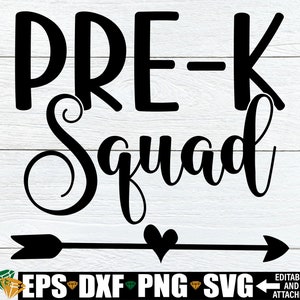 Pre-k Squad, Matching Pre-k Teacher Shirts SVG, Pre-k Squad Shirt SVG ...