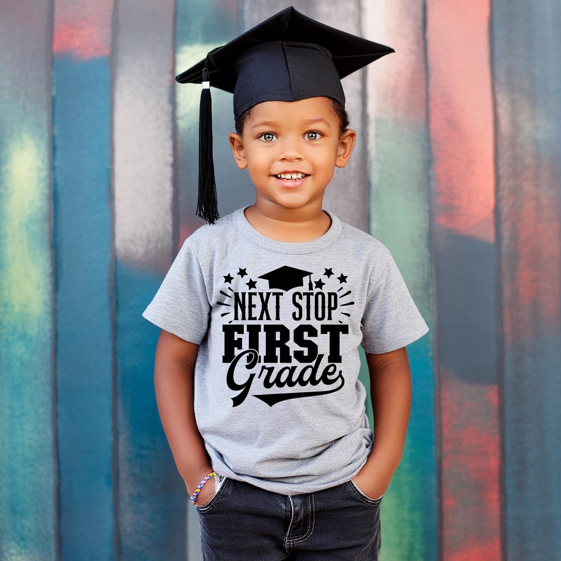 Next Stop First Grade, Kindergarten Graduation Svg, Kindergarten Grad ...
