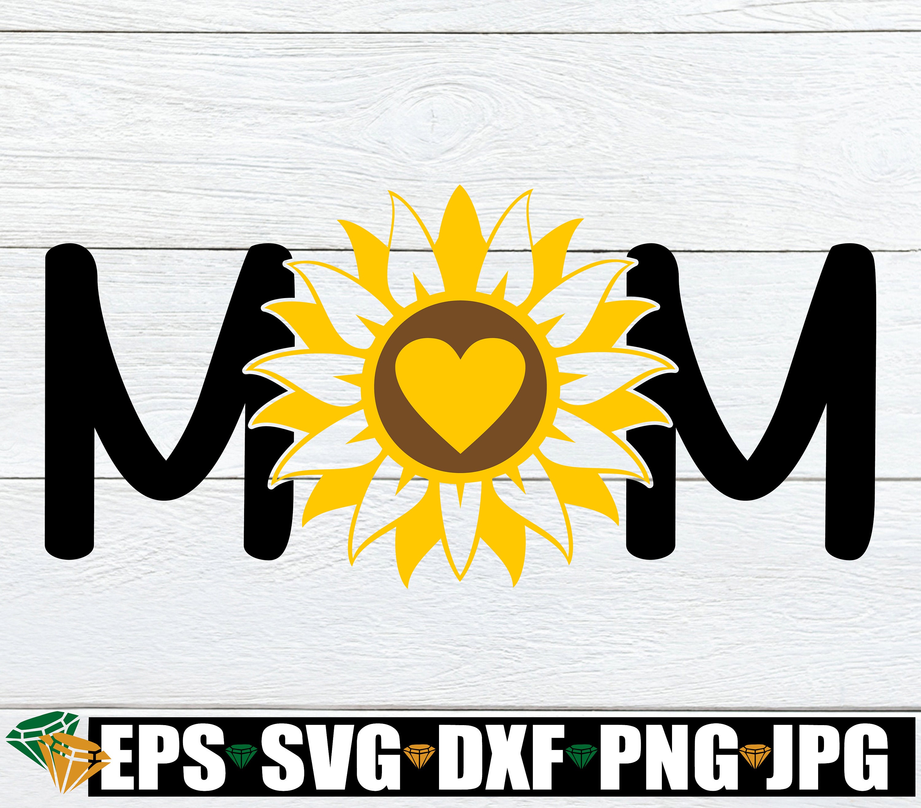 Mom Sunflower Mom Mother's Day Svg Mom Svg Sunflower - Etsy