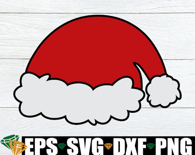 Santa Hat Svg, Santa's Hat Clipart, Santa Hat Digital Download, Santa ...