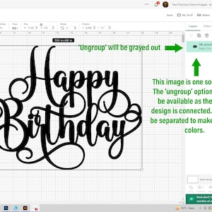 Happy Birthday Svg, Happy Birthday Script, Happy Birthday Stencil ...