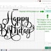Happy Birthday Svg, Happy Birthday Script, Happy Birthday Stencil ...