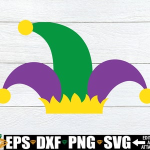 Jester Hat Svg, Mardi Gras Svg, Mardi Gras Clipart, Jester Hat Clipart ...