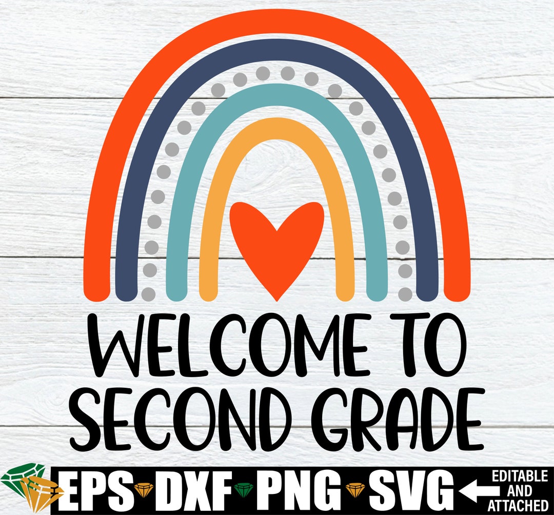 Welcome to Second Grade, Second Grade Classroom Door Sign Svg Png ...